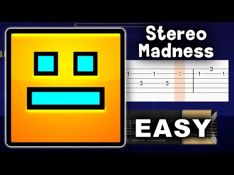 Geometry Dash LVL 1 - Stereo Madness - EASY Guitar tutorial (TAB)