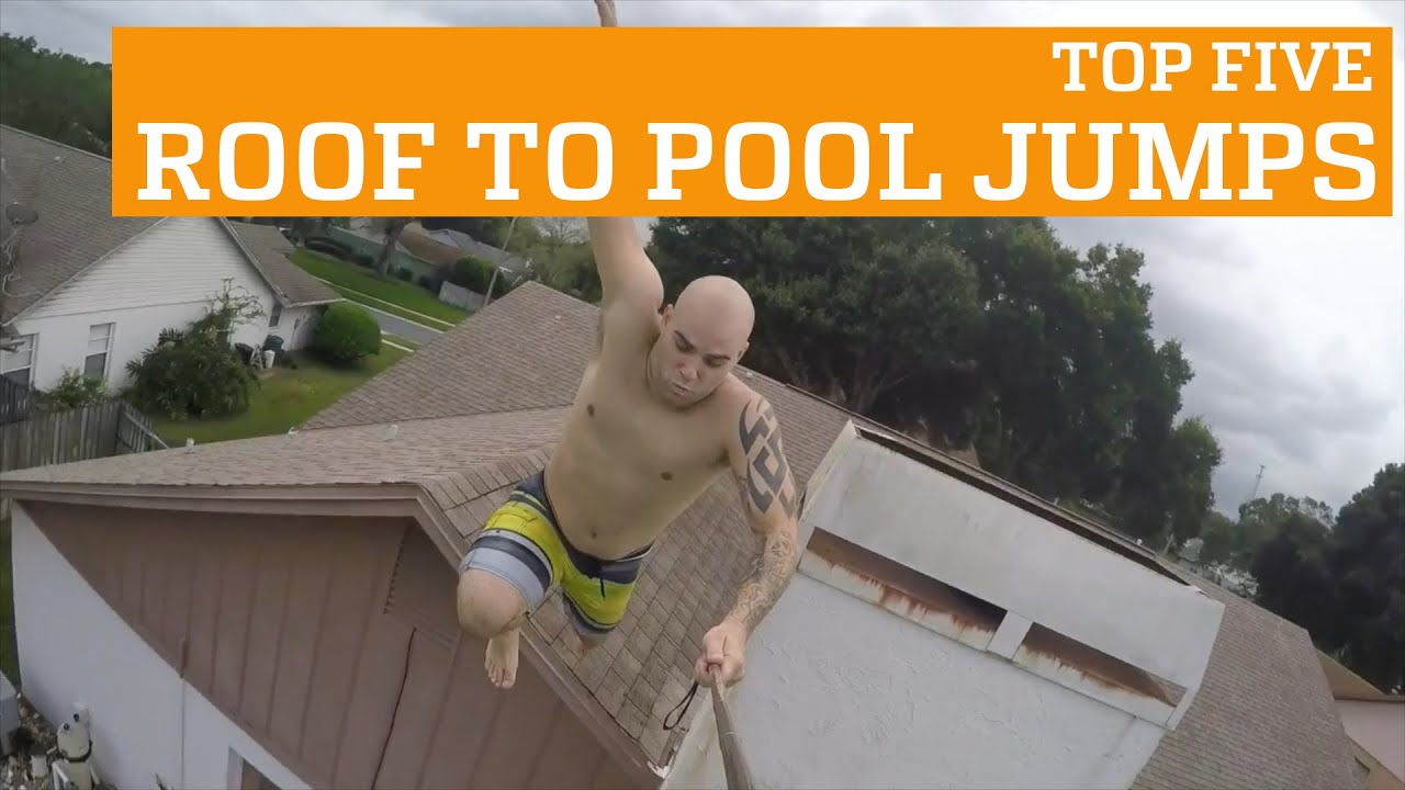 TOP FIVE ROOF TO POOL JUMPS! | PEOPLE ARE AWESOME - YouTube