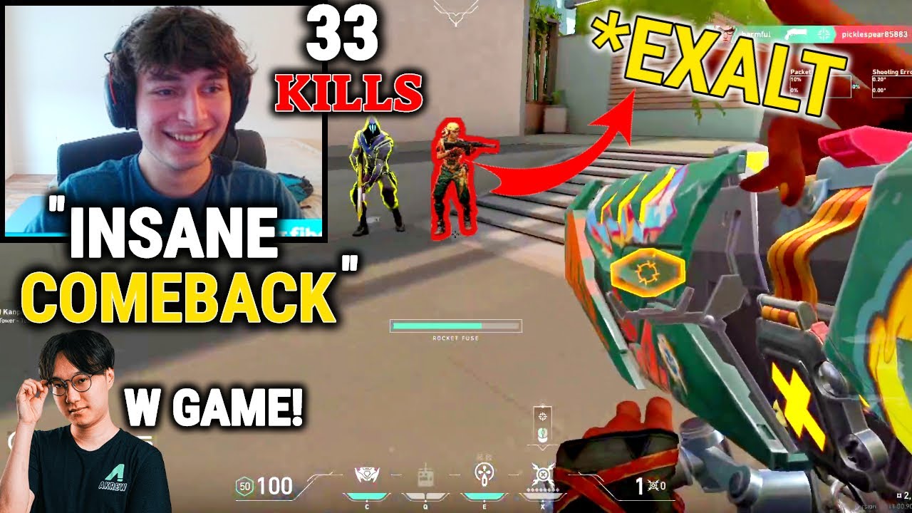 100T Asuna Playing with TSM Kanpeki Against Exalt & Drops 33 Bomb in ...