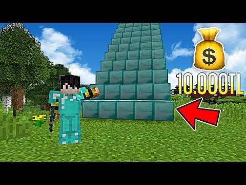 ZENGİN UZAYA ÇIKAN 10.000 TL'LİK ELMAS YOLU BULDU! (LANETLENDİ) - MİNECRAFT