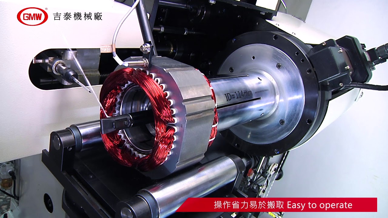 GMWL-6E 臥式單頭綁線機 Horizontal Type Stator Coil Lacing Machine - YouTube