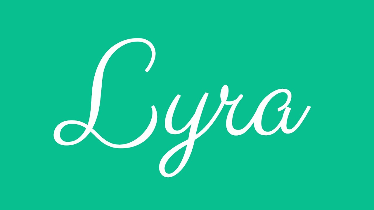 Learn how to Sign the Name Lyra Stylishly in Cursive Writing - YouTube