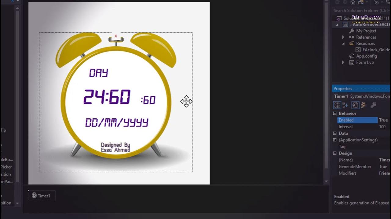 How To Create A Digital Clock Using Visual Basic .NET - YouTube