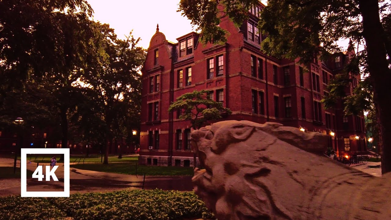 4K Walking at Harvard University - Rainy Evening Sunset ASRM ...