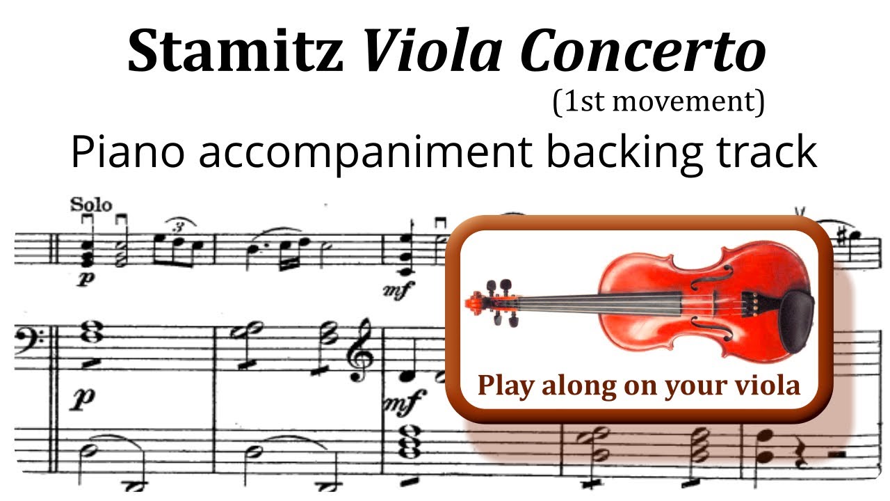 Stamitz Viola Concerto - Piano accompaniment - play along track for ...
