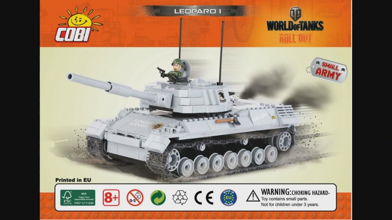 COBI World of Tanks 3009 Leopard 1 - instruction timelapse - YouTube