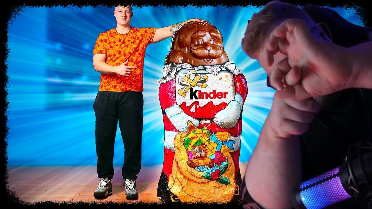 T2X2 СМОТРИТ УВЕЛИЧИЛИ КИНДЕР ДЕДА МОРОЗА В 100 РАЗ ОТ vanzai - YouTube