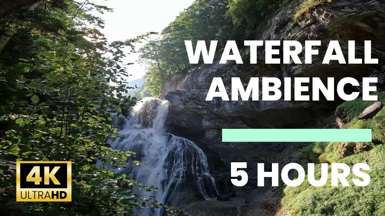 Waterfall Ambience in 4K | Relaxing Natural Ambience ASMR - YouTube