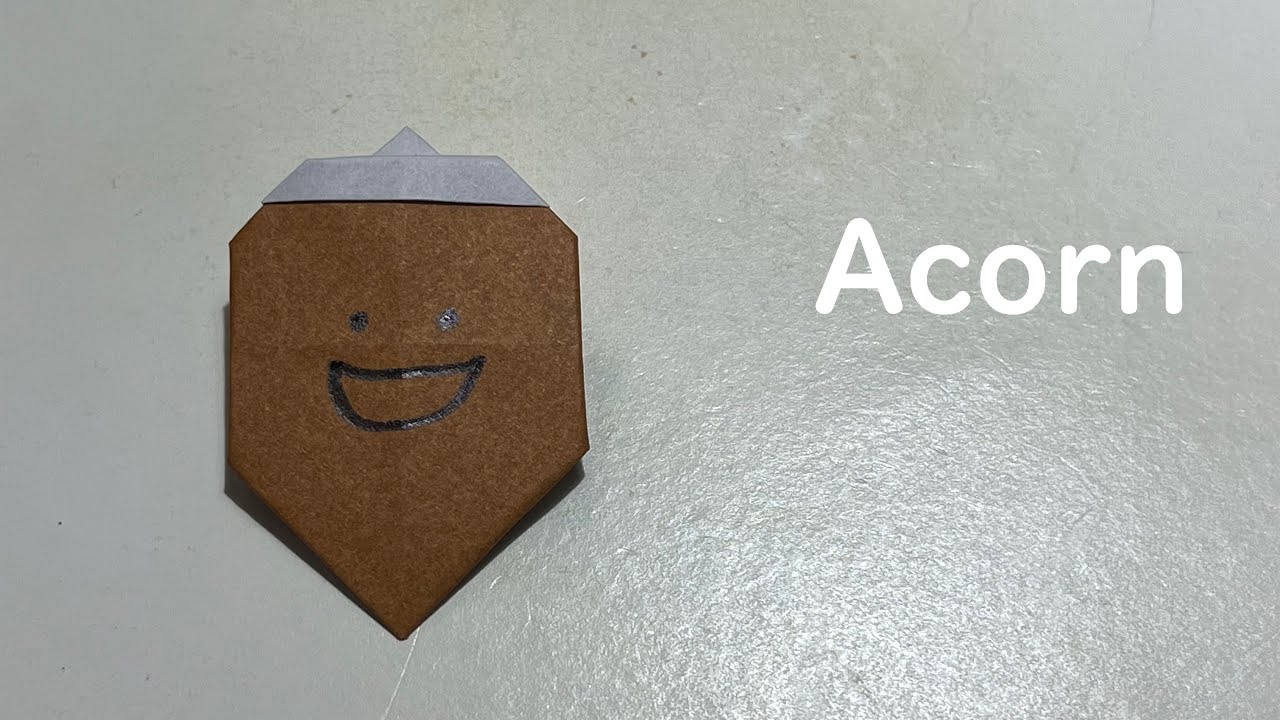 【折り紙・origami】どんぐり Acorn - YouTube