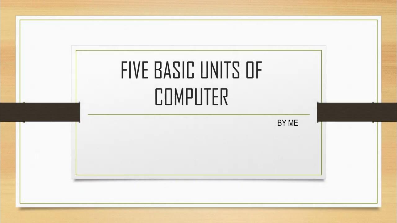 [[FIVE BASIC UNITS OF COMPUTER||computer ke 5 unit kaese sikhe.] #computerbasics #youtube - YouTube