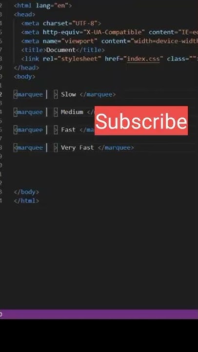 Marquee tag scrollamount attribute | html web development #shorts - YouTube
