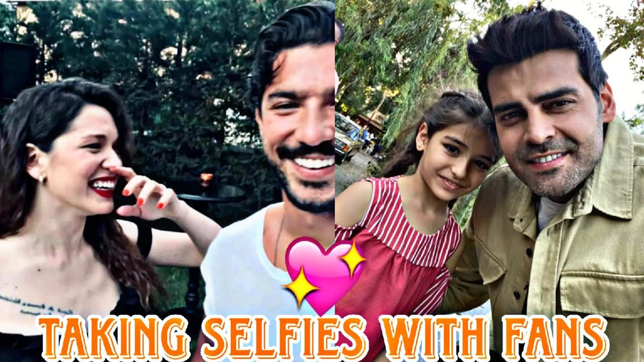 Erkan Meriç and Hazal Subaşi taking selfie with Fans Photos.by Usman ...