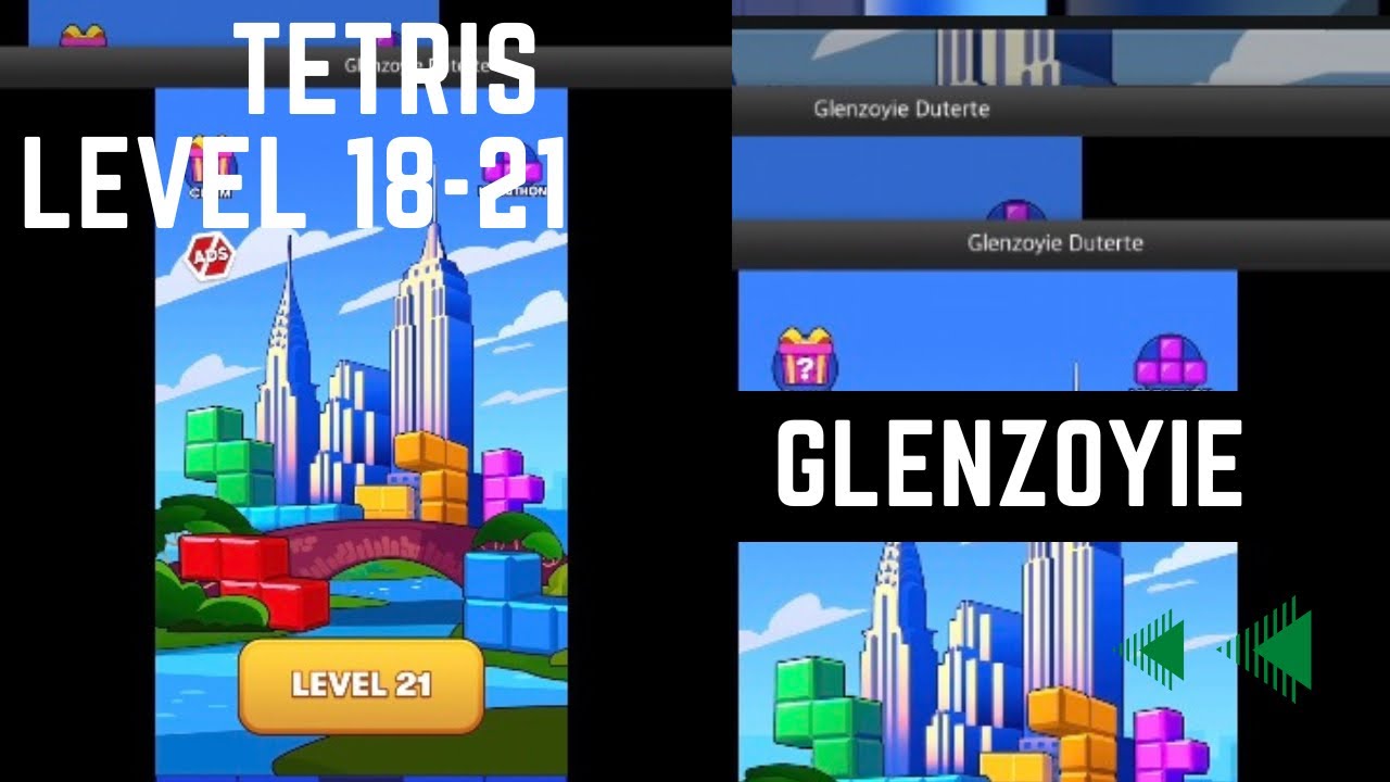 TETRIS:Game For Stress Reliever|Level 18- Level 21 Completed|Glenzoyie ...