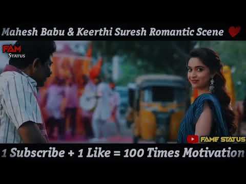 Mahesh Babu and Keerthi Suresh Love 💕 Scene  ⭕Fame Status📺 #video #movie #trending