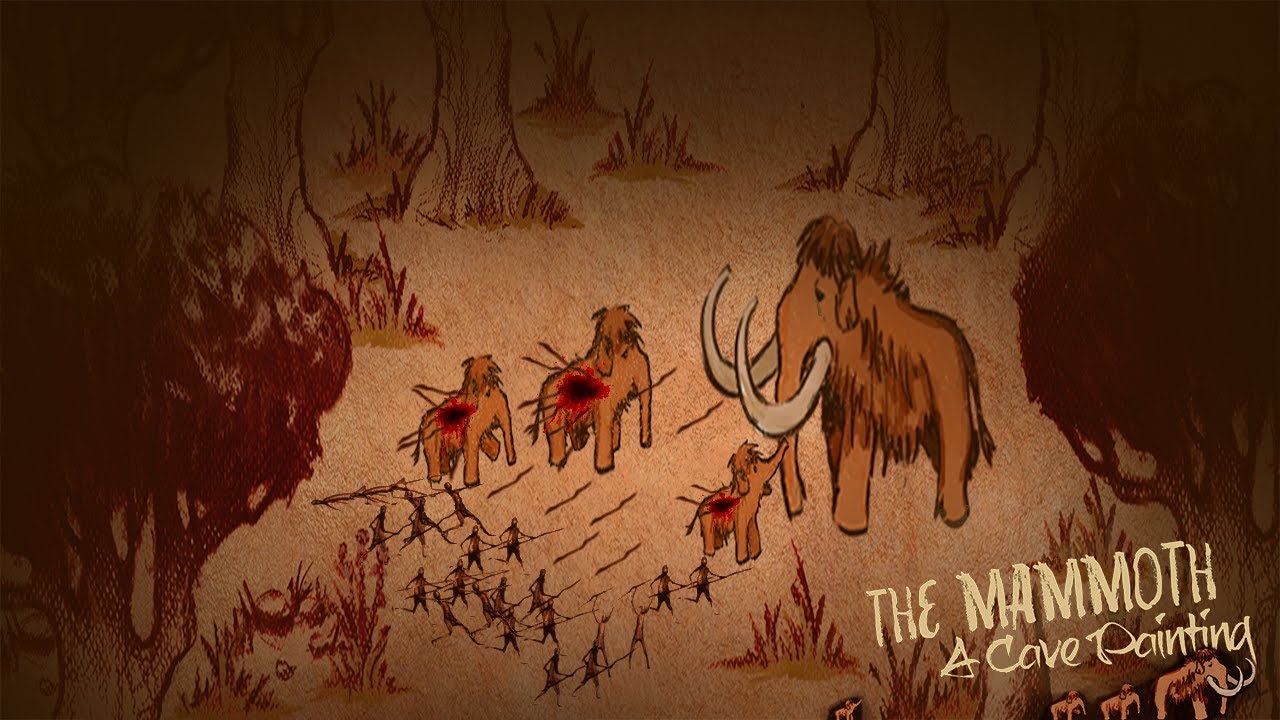 The Mammoth: A Cave Painting (Ice Age) Hunters Killed her Children ...