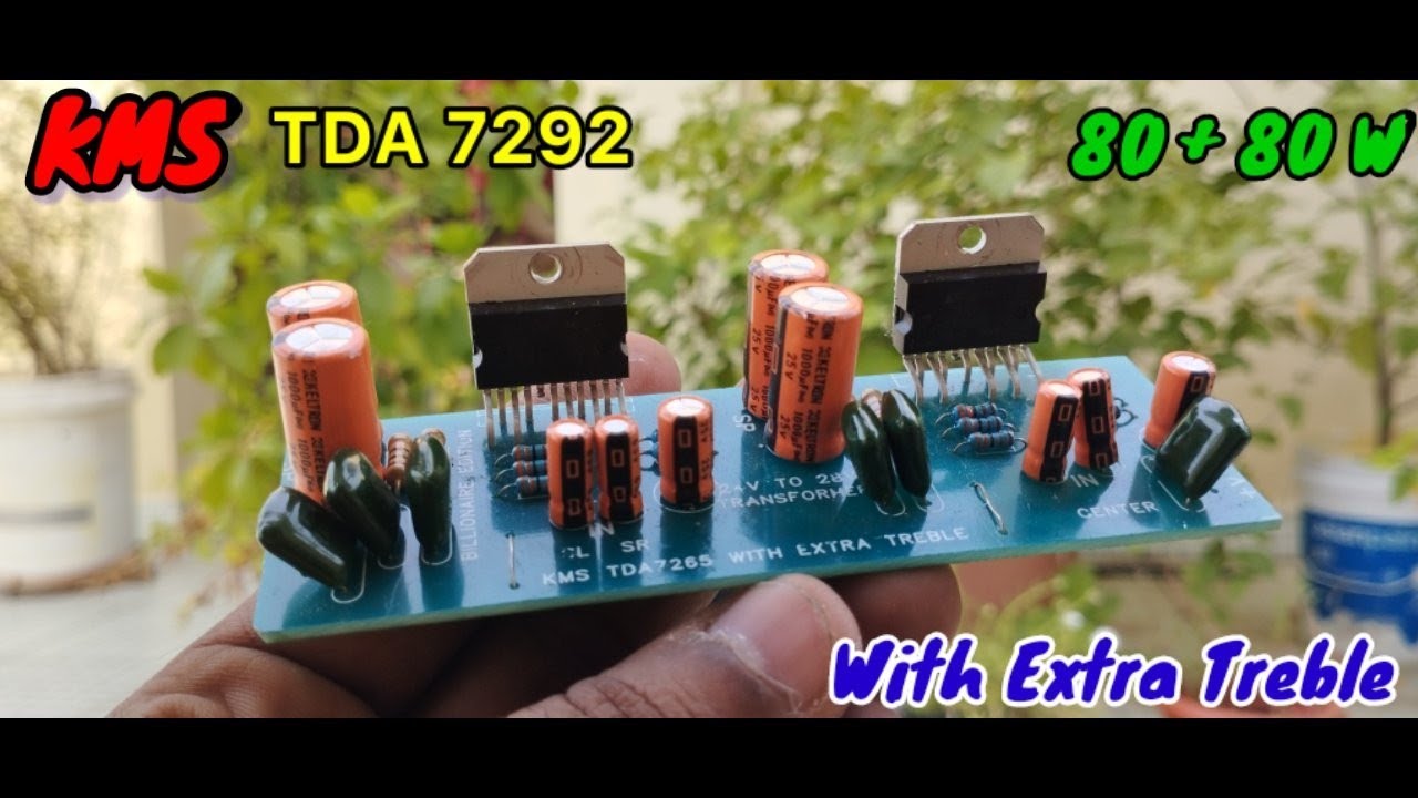 TDA 7292 | Stereo Audio Board | Connection Details | High Clarity| KMS ...