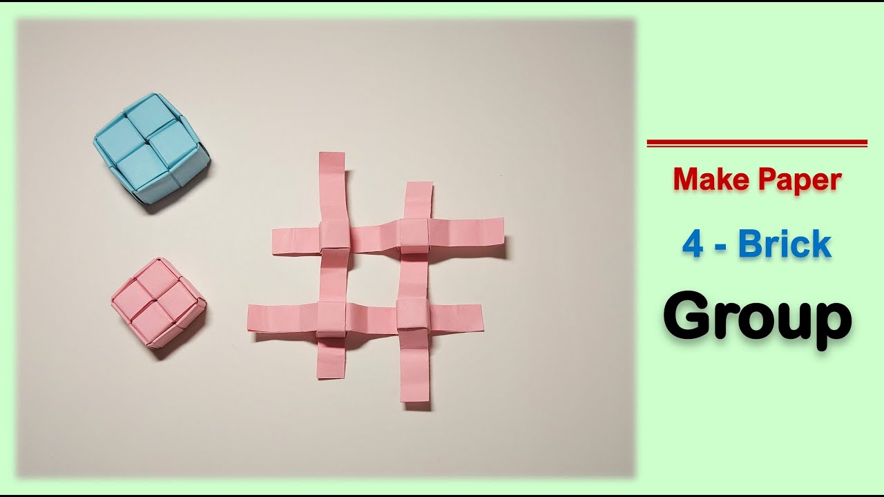 How to Put 4 Origami Socket-Socket Half-Bricks Into One Brick Module ...