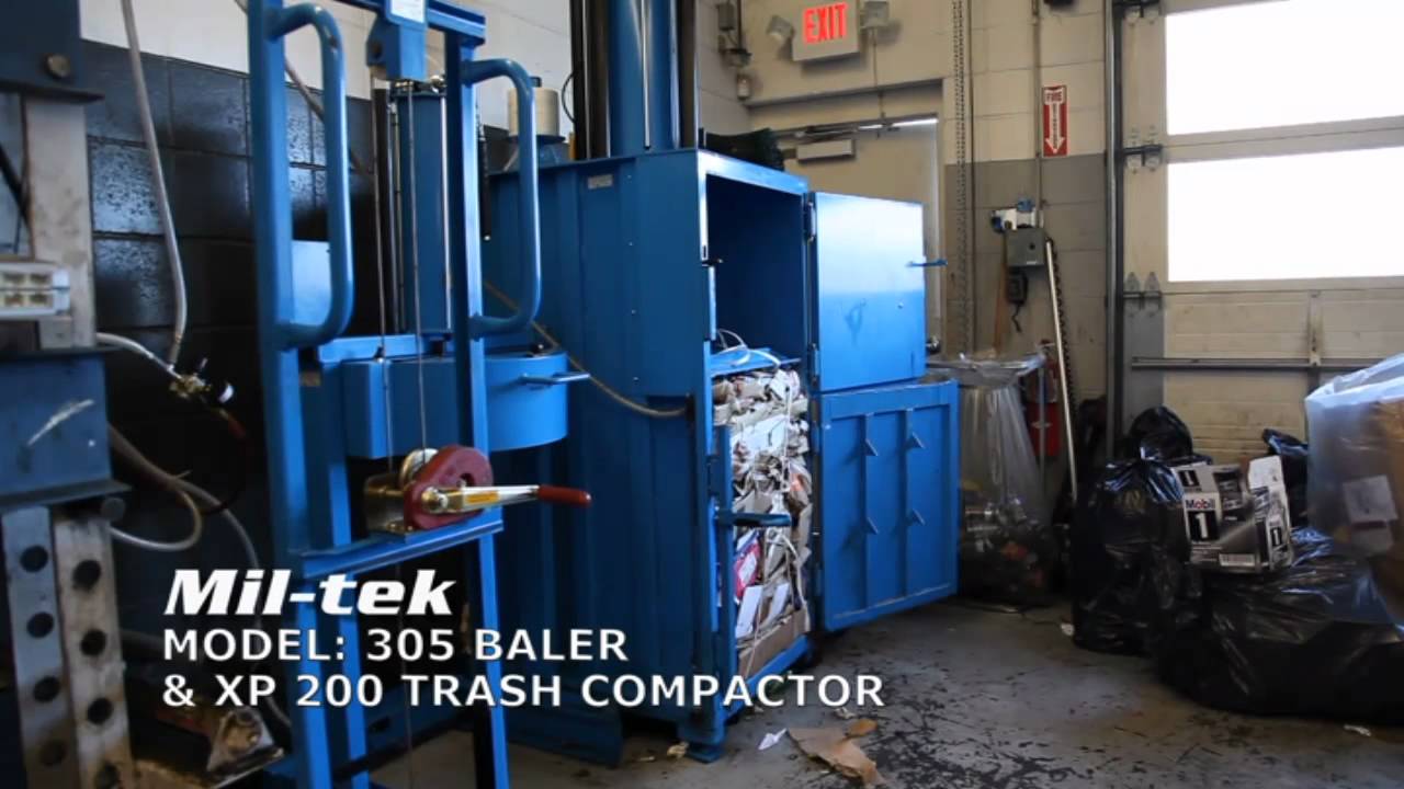 Mil-tek Baler and Compactor at Toyota - YouTube