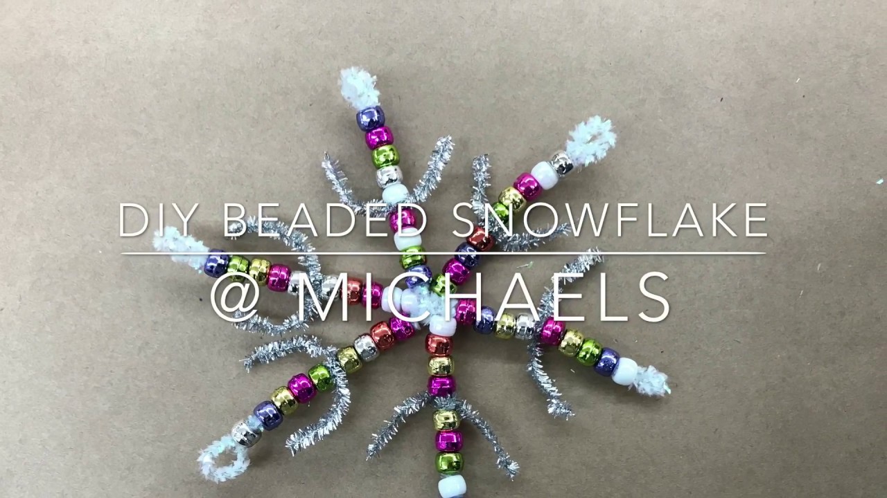 DIY Beaded Snowflake - YouTube
