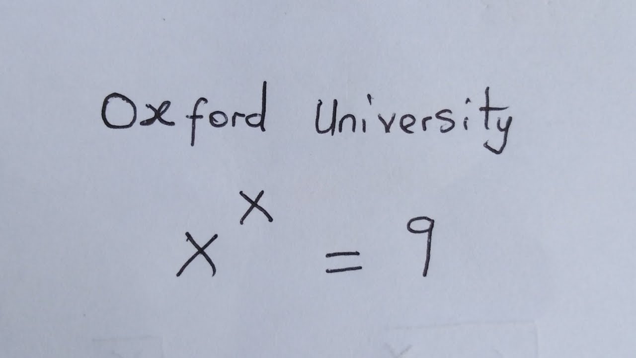 Oxford University Entrance Exam | Can you solve ? - YouTube