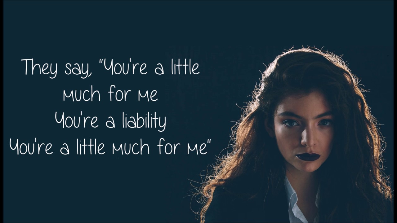 Lorde- Liability (lyrics) - YouTube