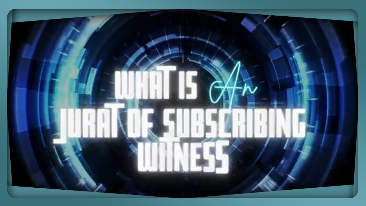What is A Nevada Jurat of Subscribing Witness - YouTube