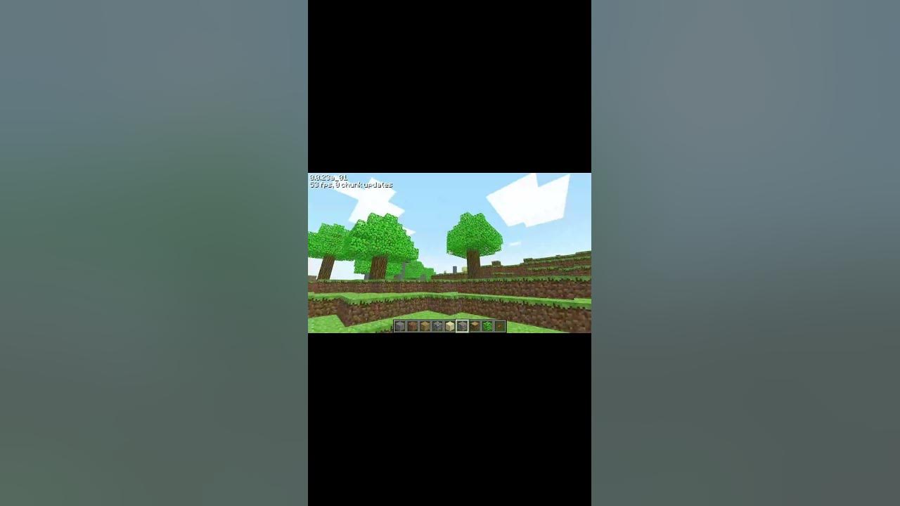 I played the oldest version of Minecraft (That's accessible from google ...