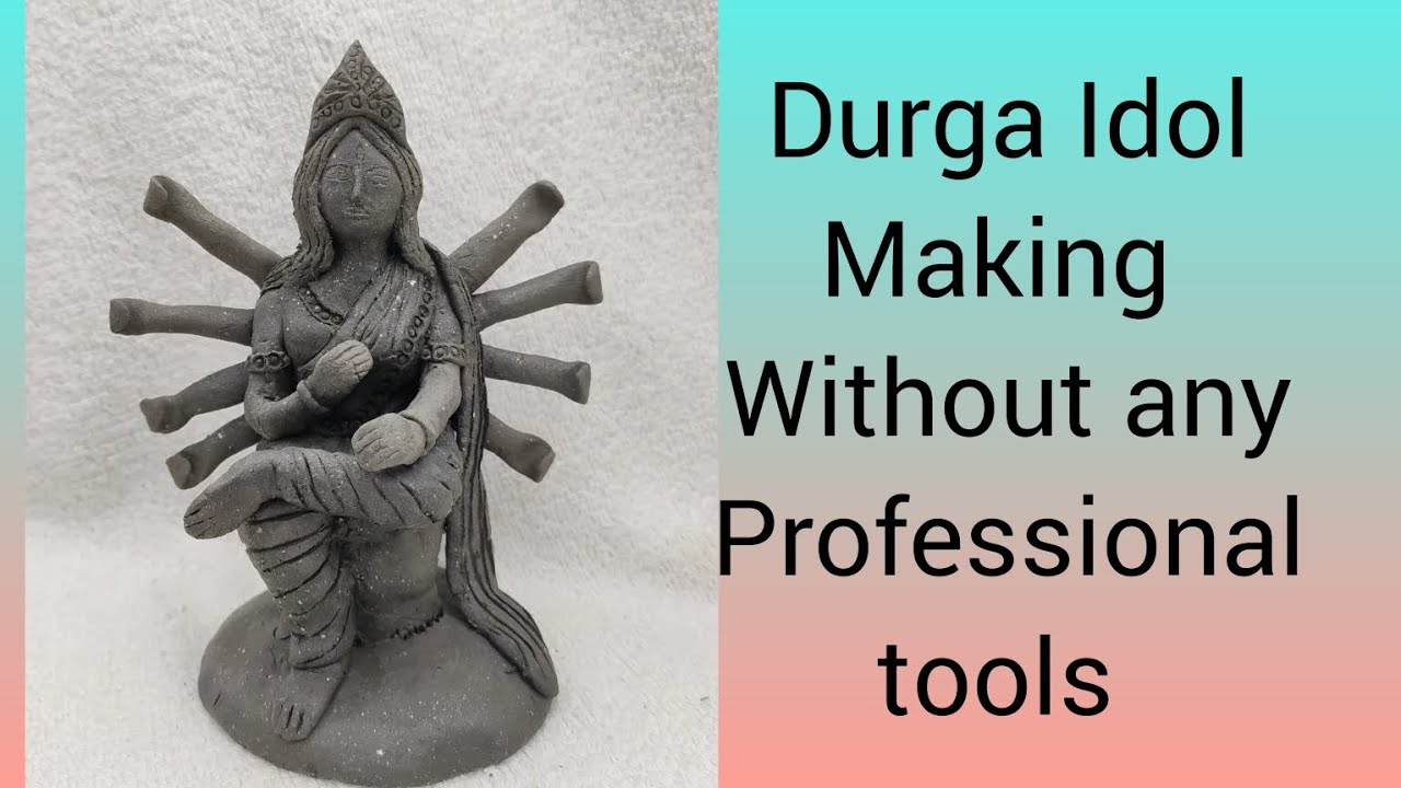Eco-friendly Durga making at home/step by step easy Durga idol making/# ...