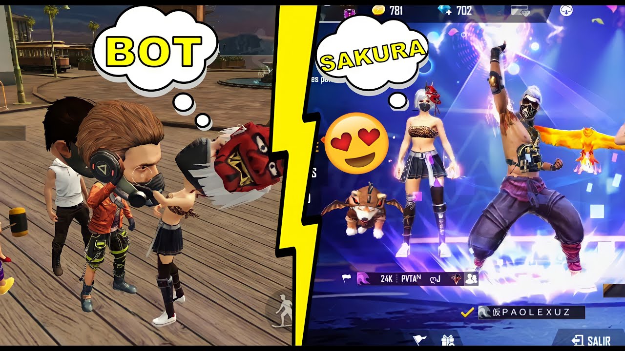 SAKURA SE VISTE DE BOT Y CHICA INTERESADA SE BURLA EN ZONA SOCIAL 😱 NOS ...
