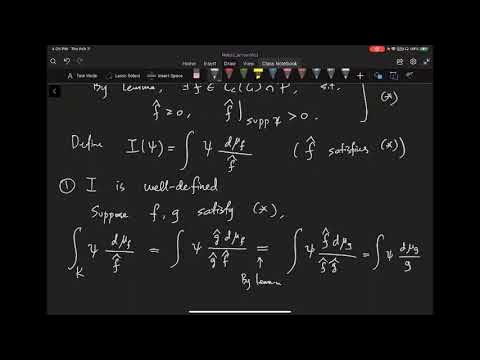 Abstract Harmonic Analysis - Lecture 10 part 2 - YouTube