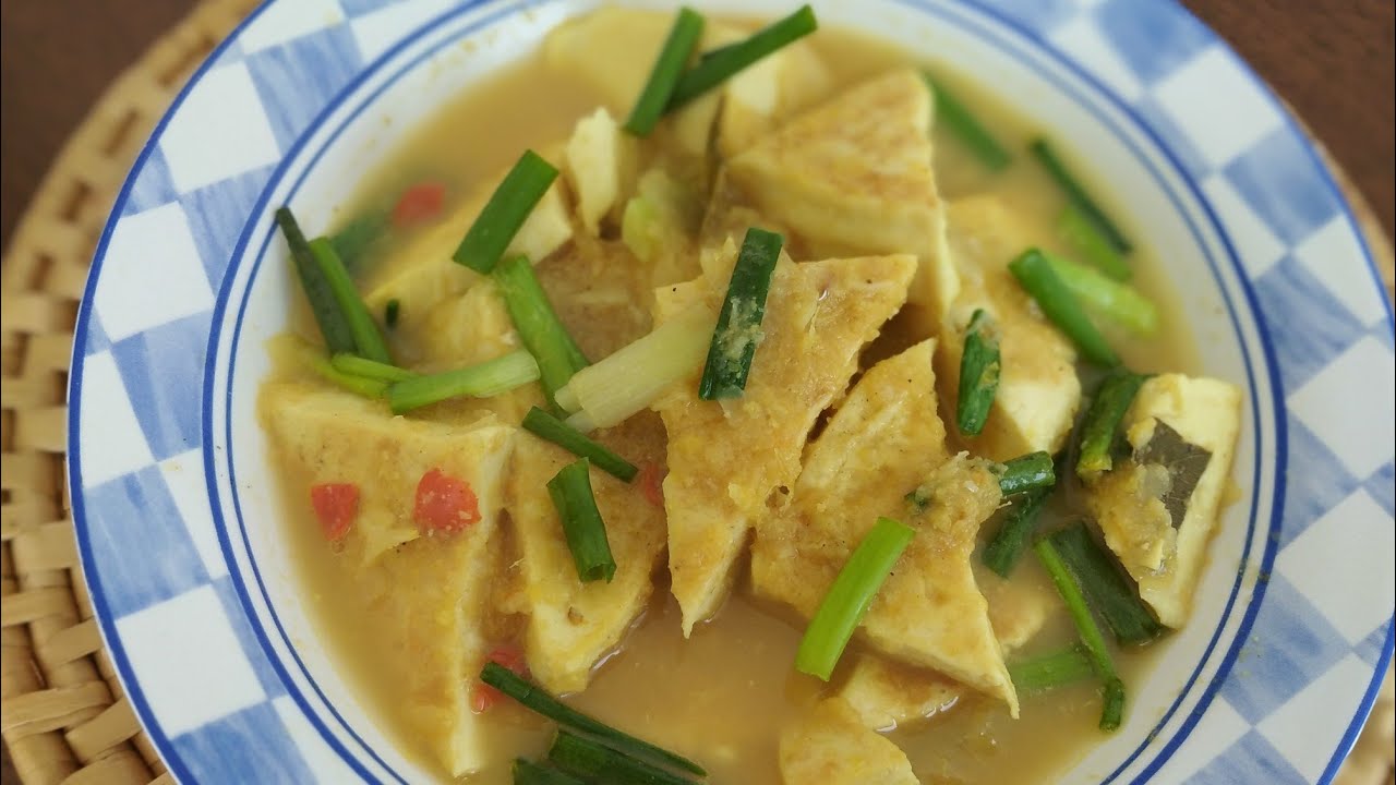 Menu Diet Sehat || Tahu Bumbu Kuning Tanpa Minyak Tanpa Santan - YouTube