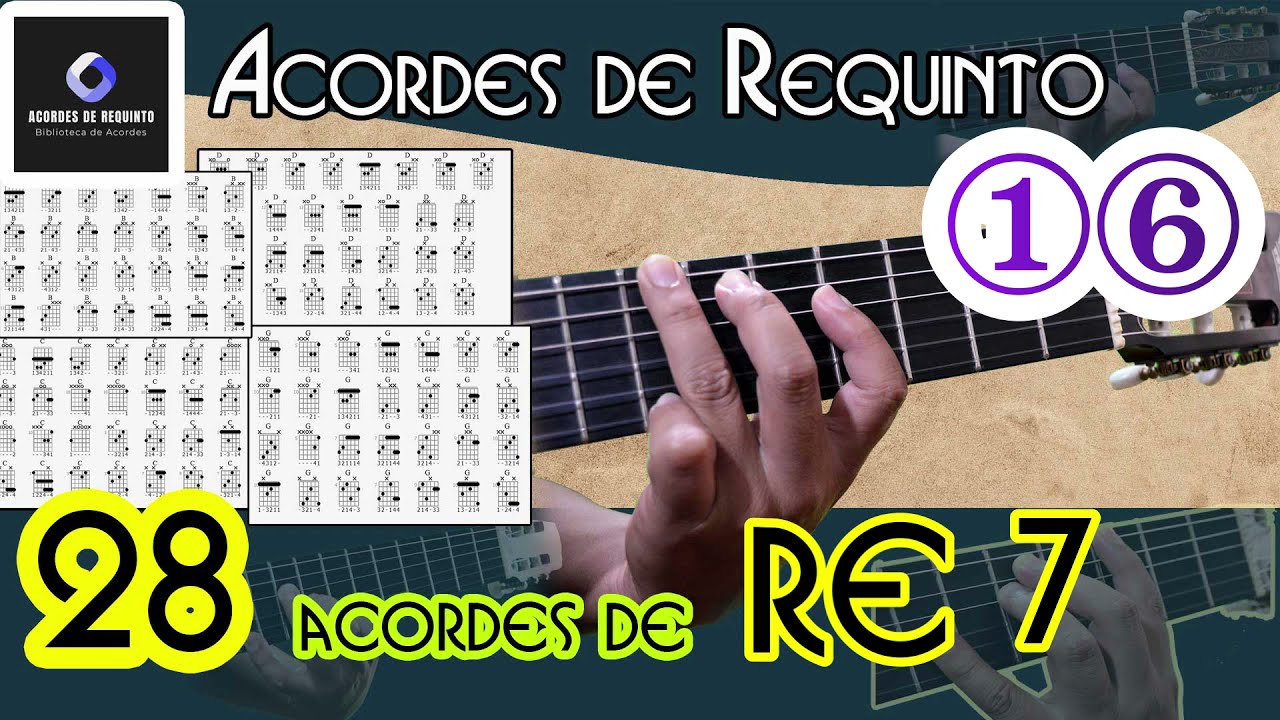 Acordes de Requinto / Re 7 / Biblioteca de acordes /28 Diferentes ...