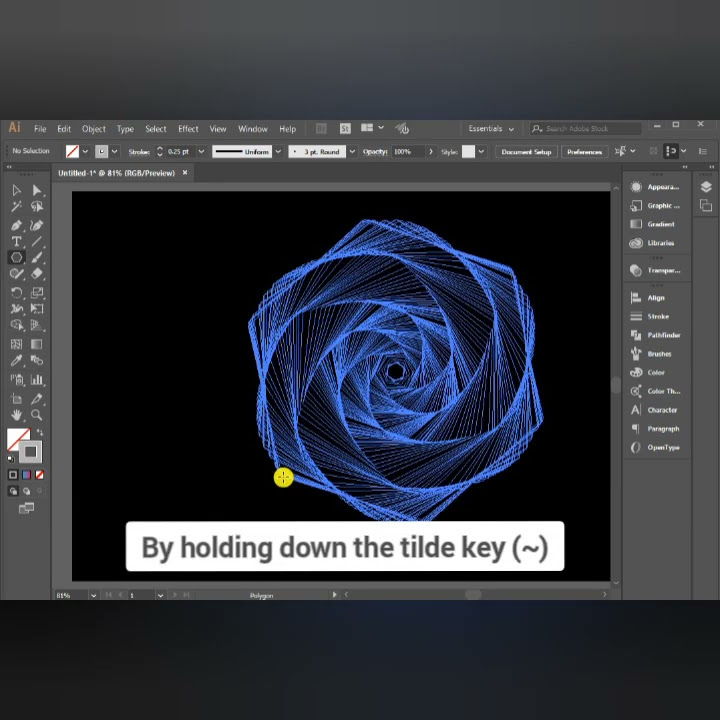 Tilde key Trick || Adobe Illustrator Tutorial - YouTube