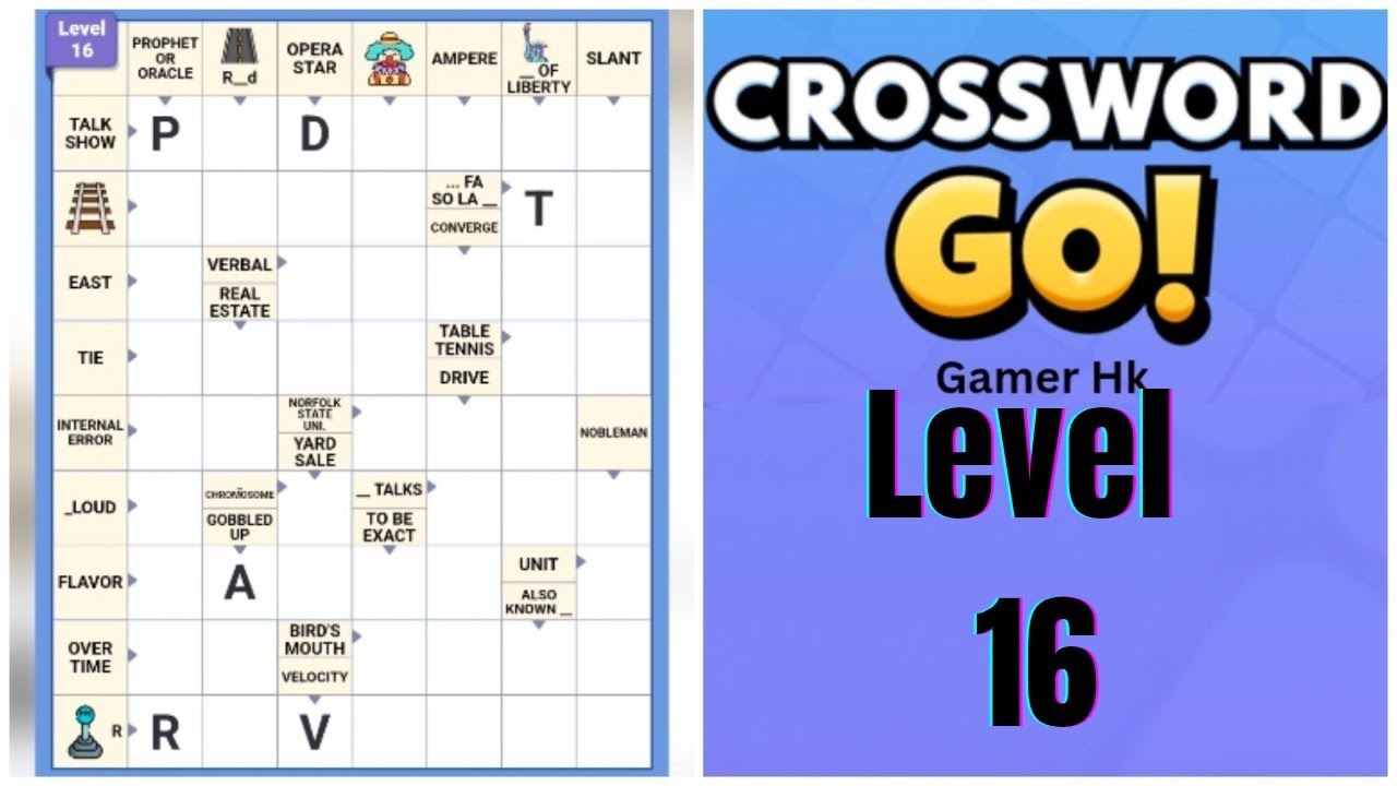 Crossword Go level 16 Walkthrough Solution - YouTube