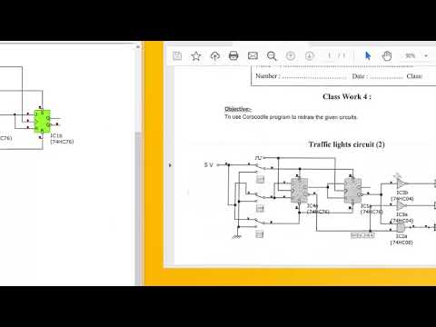 simulation for traffic light circuit using JK flip flop - YouTube