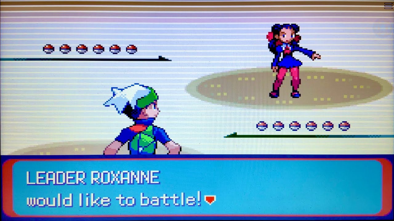 Pokémon Emerald Kaizo - VS. Roxanne (Win) (Stone Badge received!) (TM39 ...