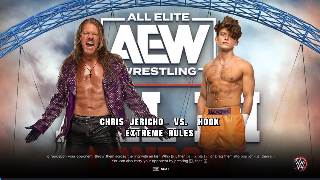 CHRIS JERICHO VS HOOK WWE 2K23 UNIVERSE MODE AEW ALL IN PPV - YouTube