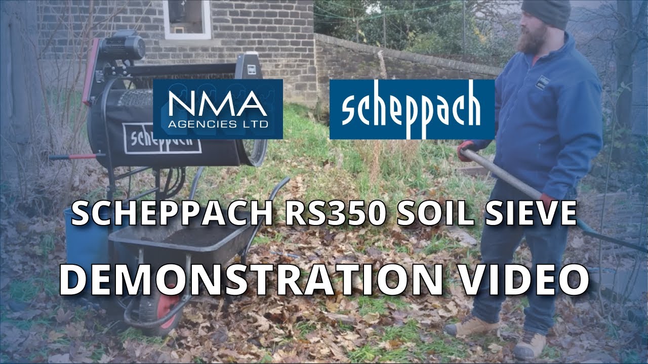 Scheppach RS350 soil sieve demonstration video - YouTube