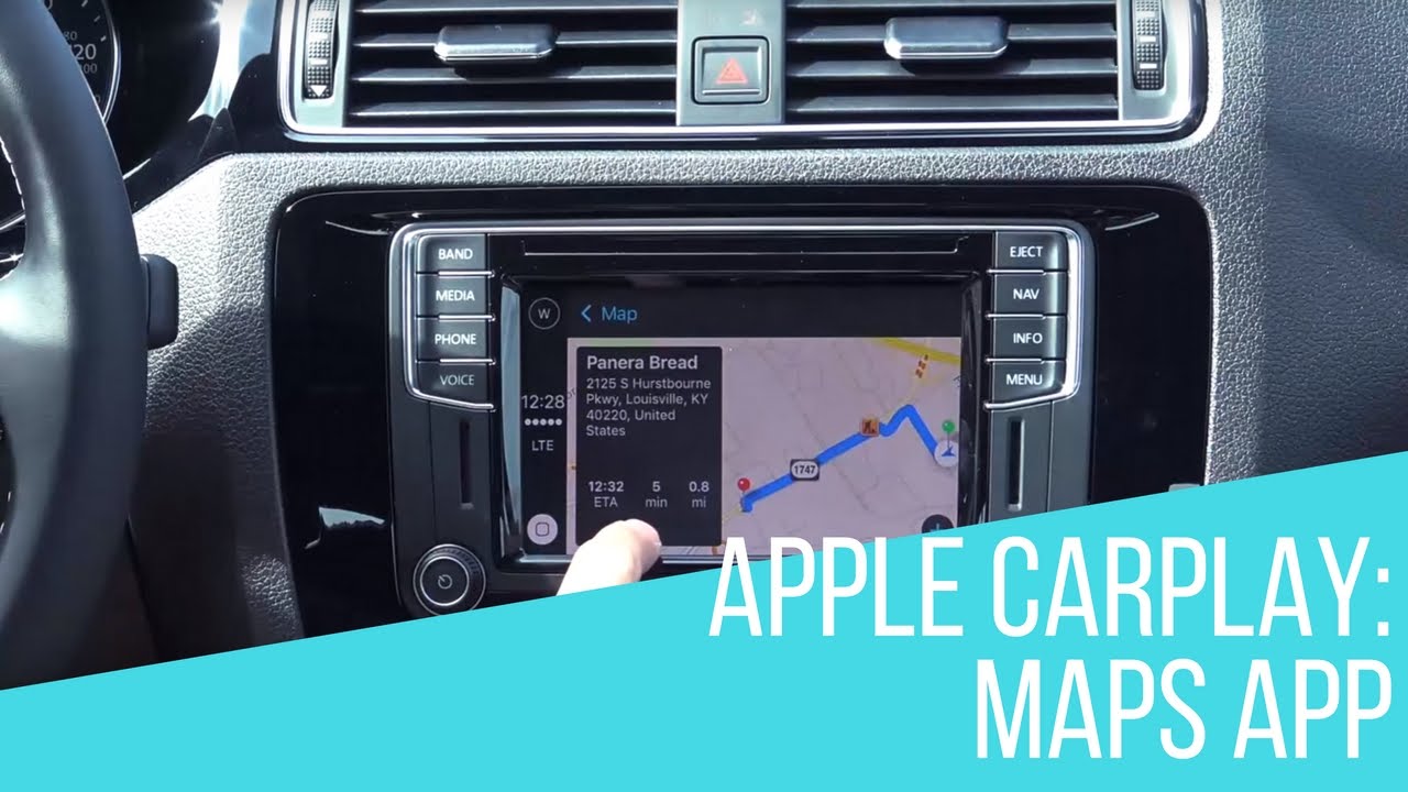 Apple CarPlay in Your Volkswagen: Maps App Demo - YouTube