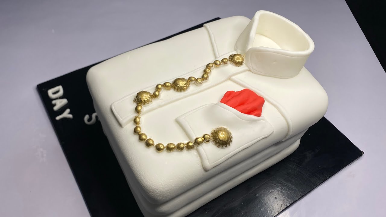 How To Make Shirt cake/ Etibo Cake Design / Father’s Day Cake / Folded ...