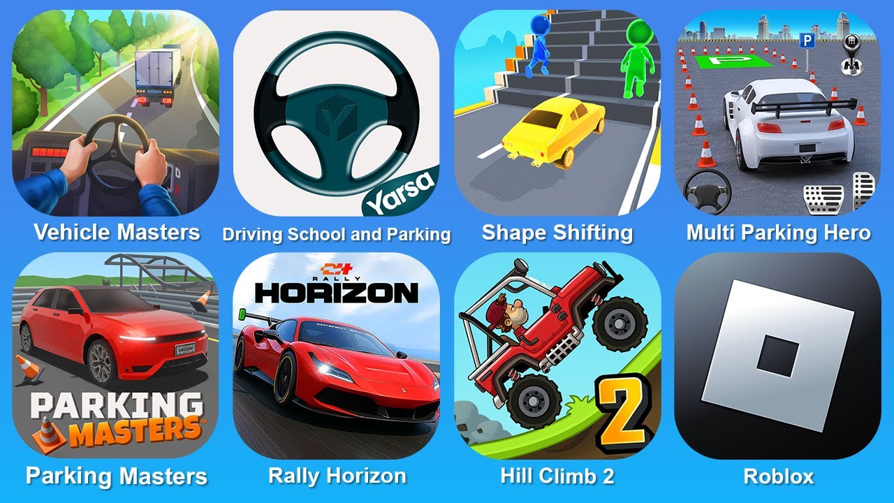 Vehicle Masters, Driving School and Parking, Shape Shifting, Multi ...