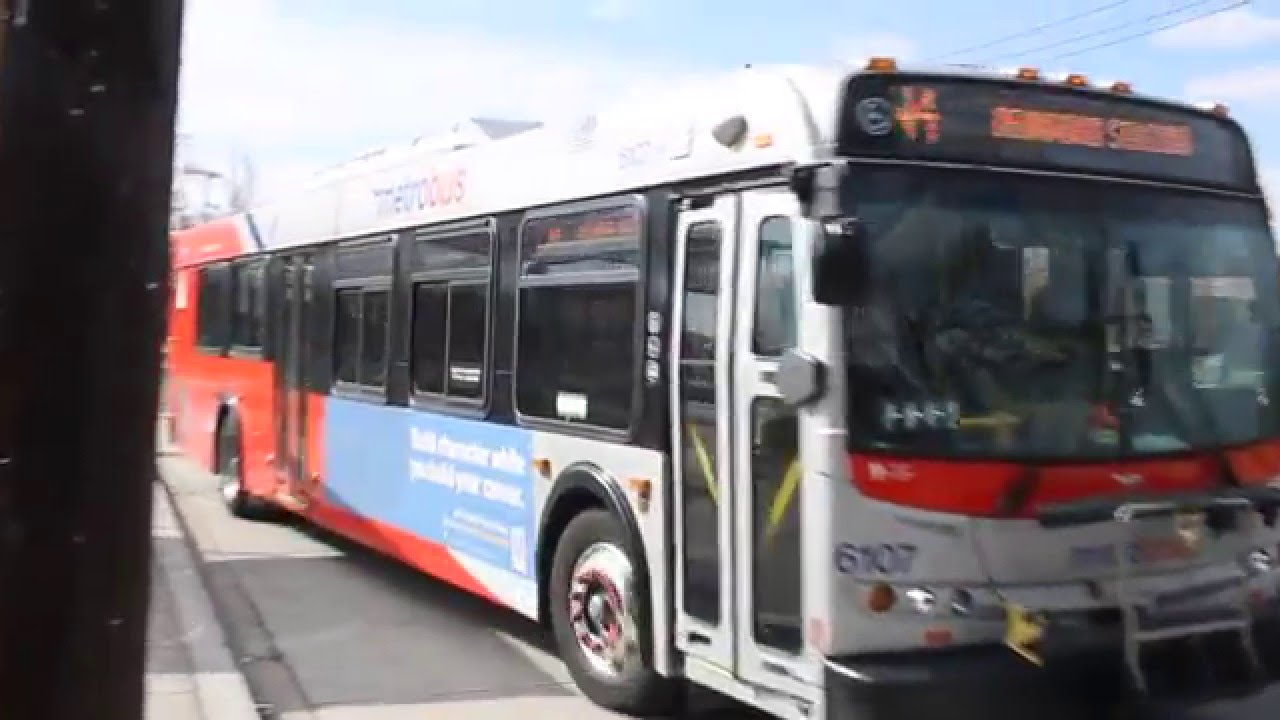 WMATA Metro Bus New Flyer D40LFR 6107 on the W4 - YouTube