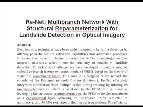 Re Net Multibranch Network With Structural Reparameterization for Landslide Detection in Optical ...