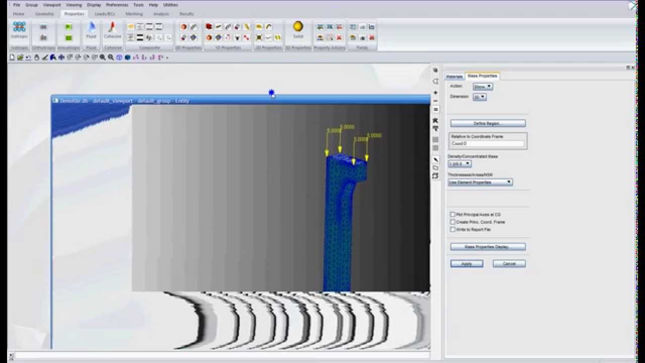 Mass properties, and Patran tips revisited - YouTube