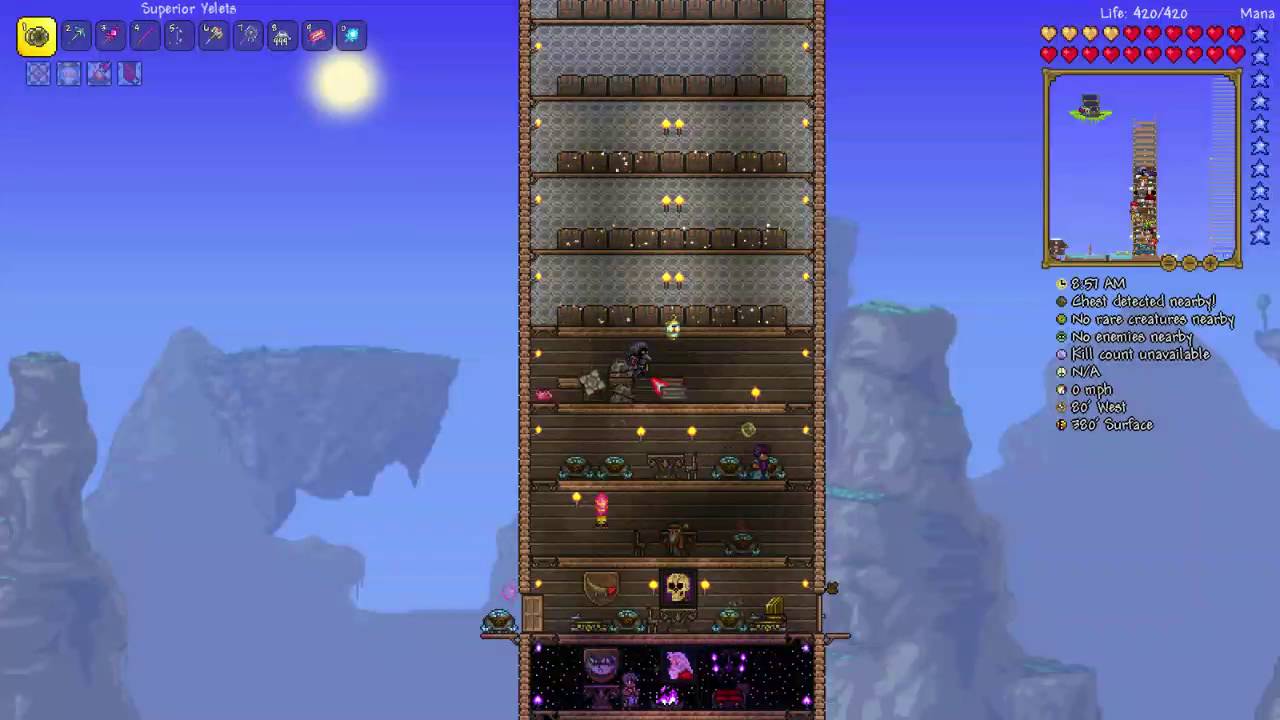 Terraria: Abusing Geyser Glitch w/ macro - YouTube