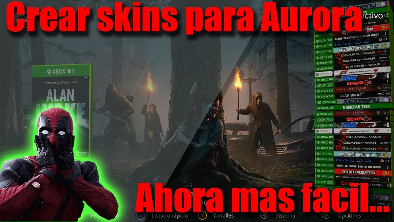 Crear skins para aurora en xbox 360 - ahora mas facil... - YouTube