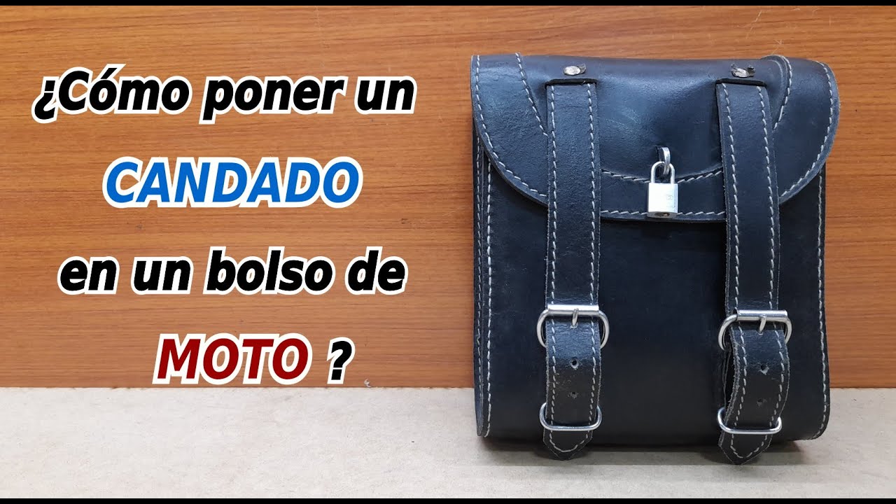 #042 Como poner un CANDADO en un bolso de MOTO - YouTube