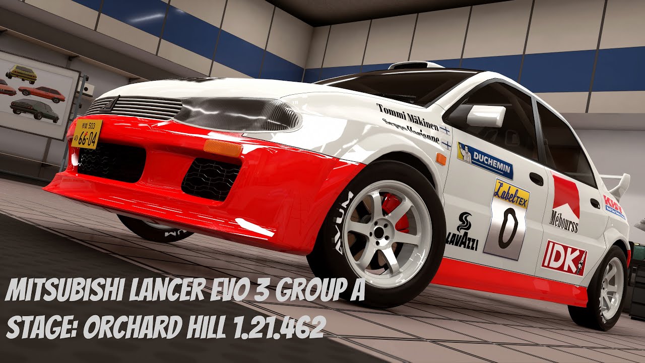 Beam Ng Rally Mitsubishi Lancer Evo 3 Group A Stage: Orchard Hill 1.21. ...