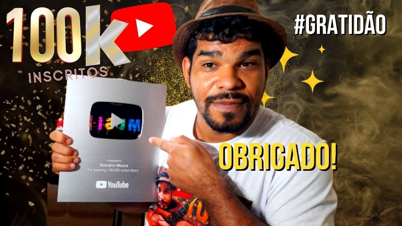MINHA PLACA DE 100K DO YOUTUBE CHEGOU (Gratidão aos 100mil inscritos ...