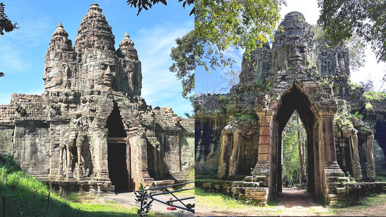 Exploring ANGKOR THOM, Victory-Ghost gate, Bayon Temple, Life style of ...